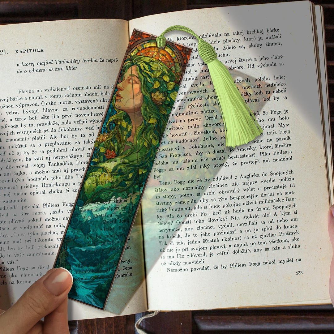 Gaia Greek Goddess Stained Glass Bookmark – Acrylic Bookmark Gift ...