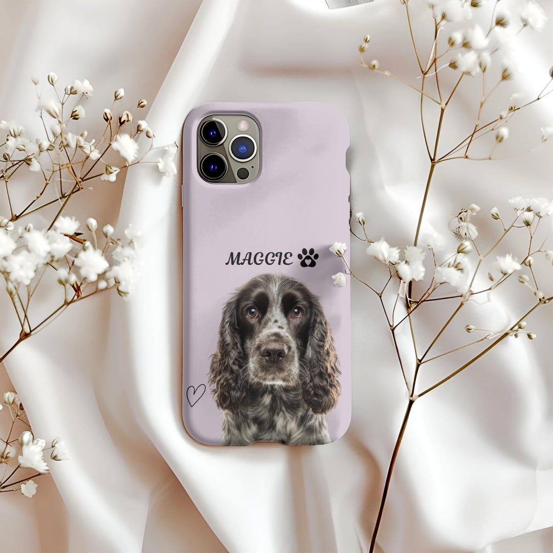 Personalized English Cocker Spaniel Dog Tough Phone Case, Cute Dog ...