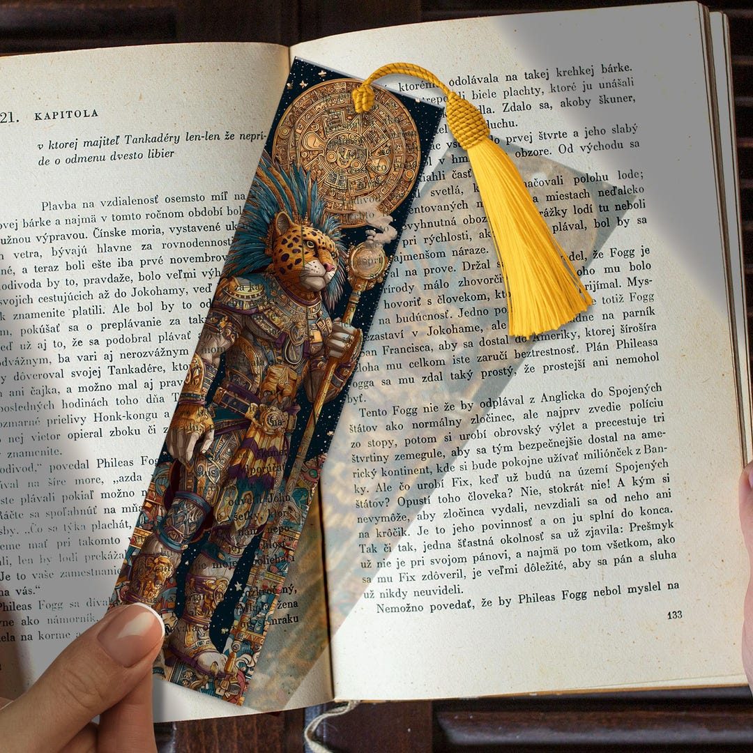 Tezcatlipoca Aztec God Stained Glass Bookmark, Aztec Deity Page Marker ...