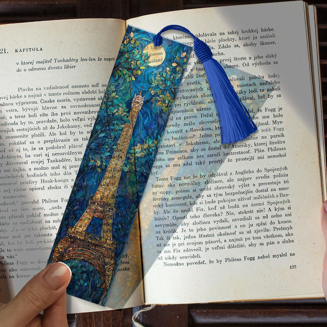 Eiffel Tower Stained Glass Bookmark – Paris Acrylic Bookmark Gift ...