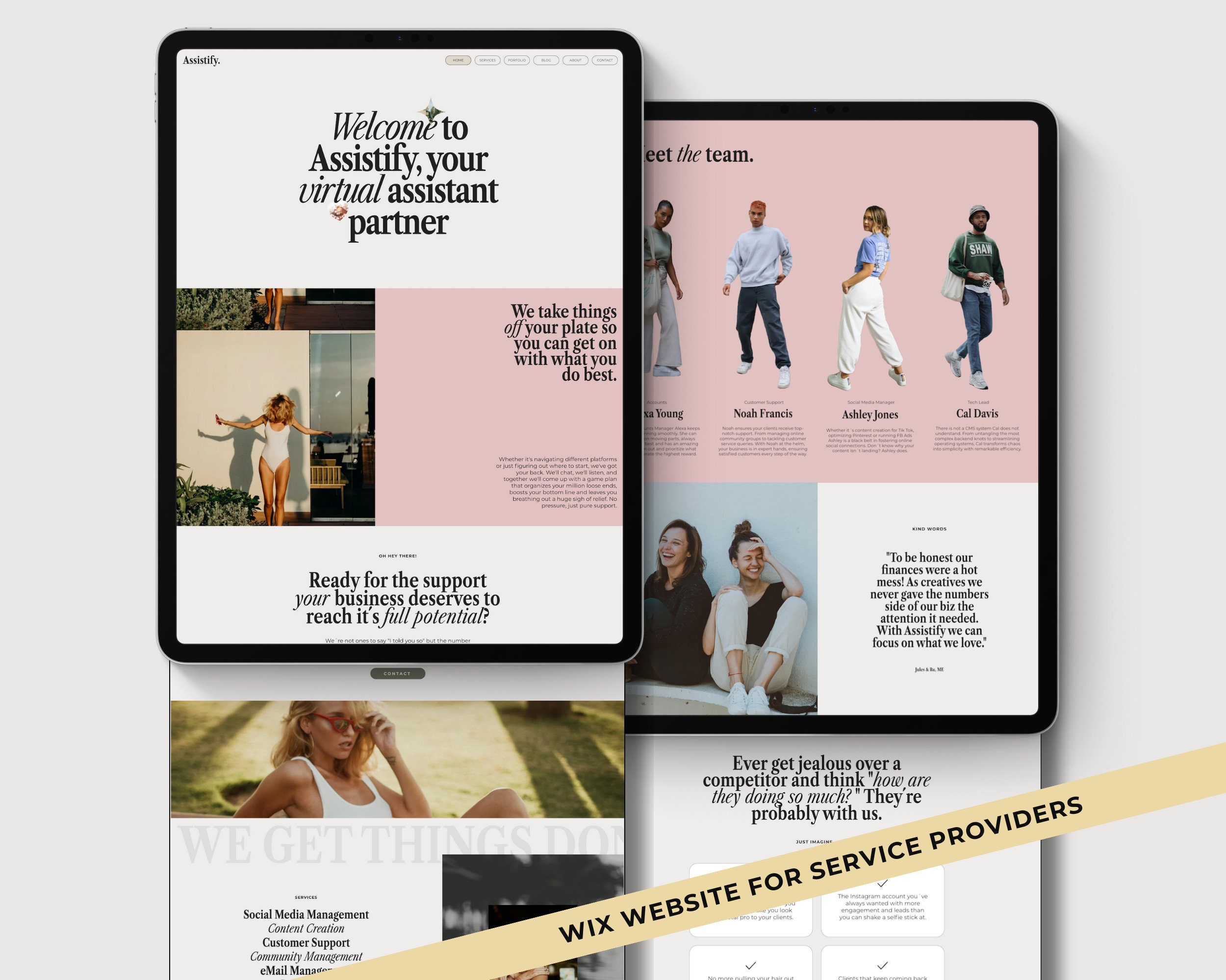 WIX Website Template Virtual Assistant WIX Coaching Aesthetic Website ...