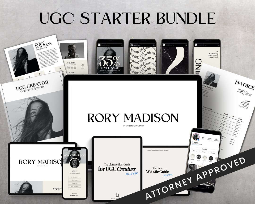 UGC Contract Bundle UGC Portfolio Template and Contract Ugc Starter Kit ...