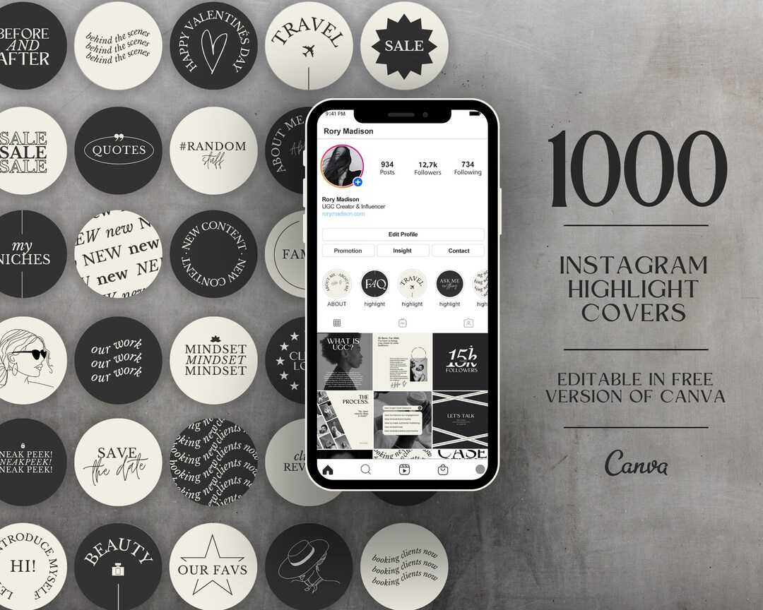 Minimal Instagram Highlight Covers Instagram Post Template Pink ...