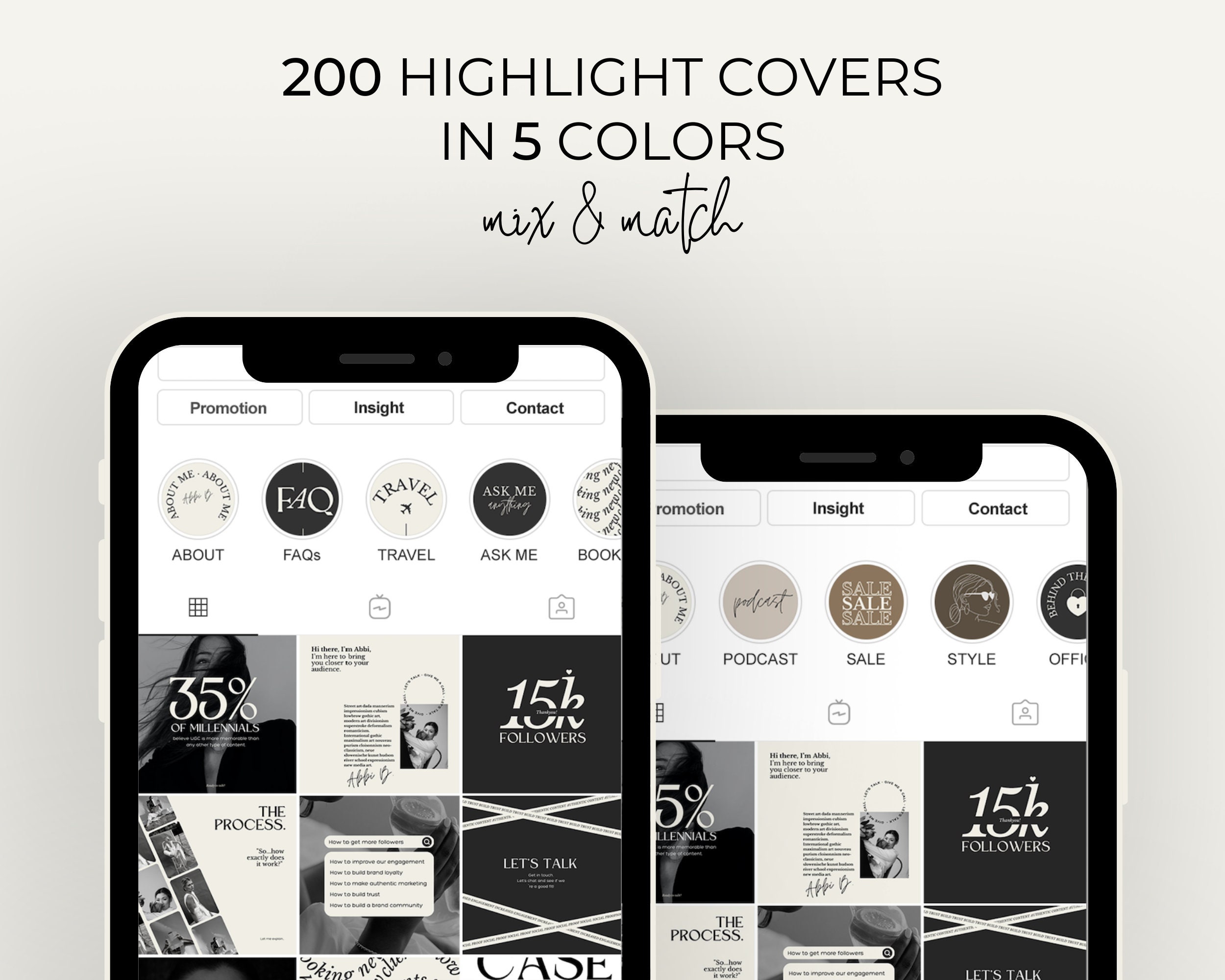 Minimal Instagram Highlight Covers Neutral Story Instagram Highlight ...
