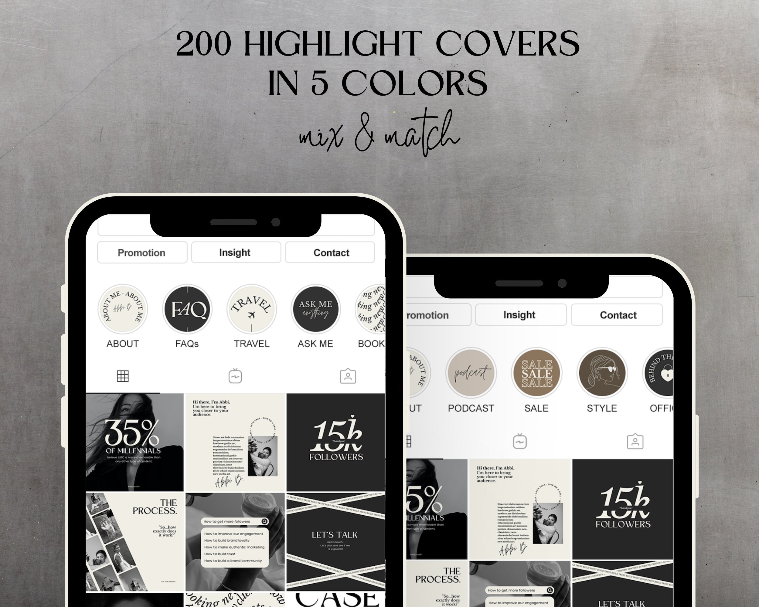 Minimal Instagram Highlight Covers Instagram Post Template Pink ...