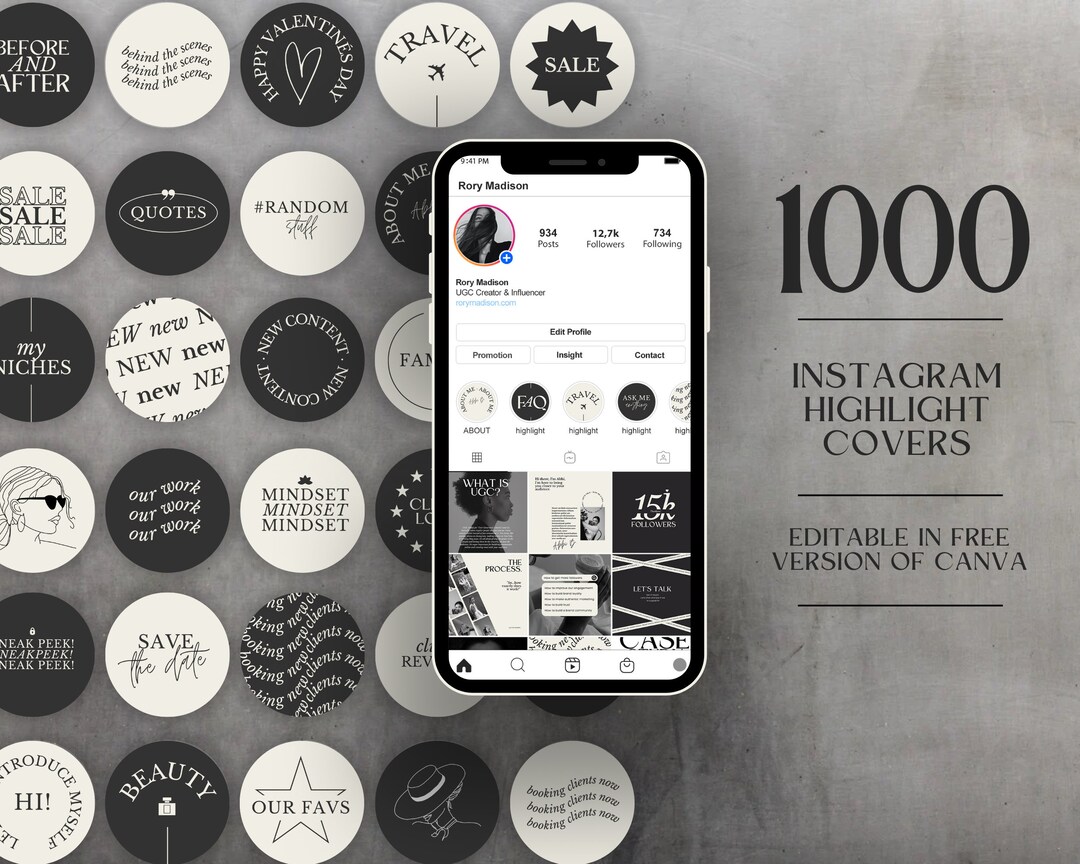 Minimal Instagram Highlight Covers Instagram Post Template Pink ...