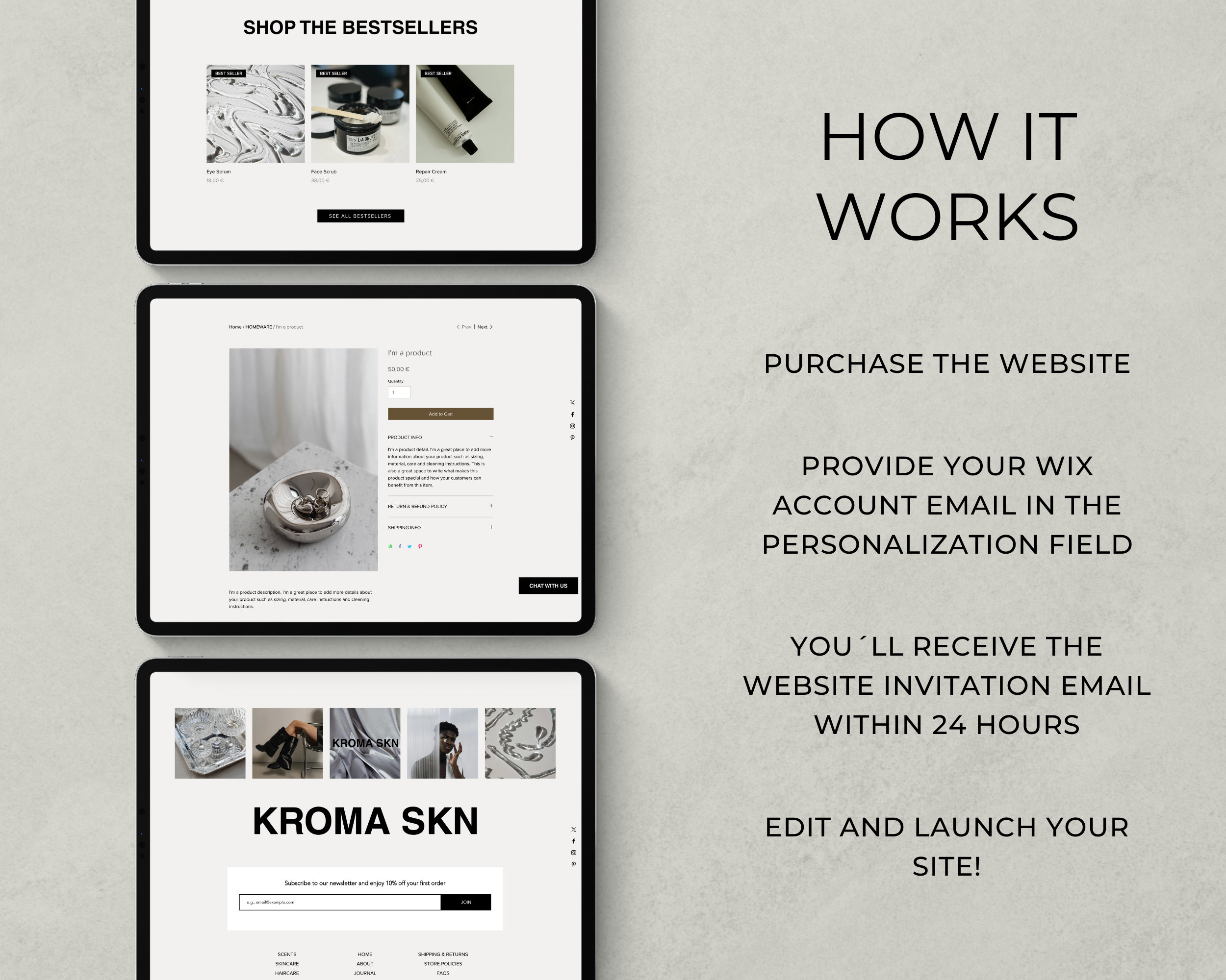 Wix Website Template E-commerce Wix Online Store Template Modern Wix ...