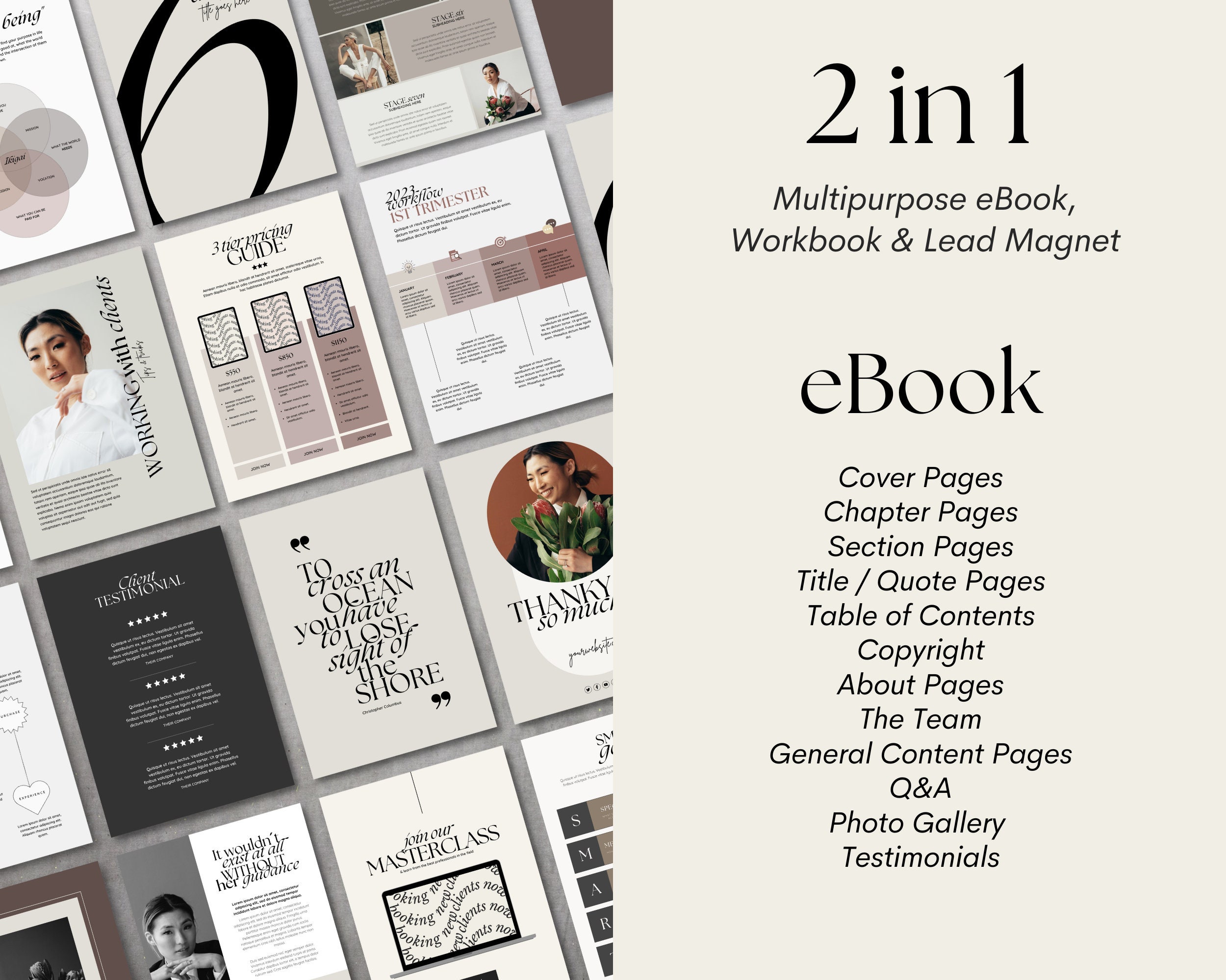 Ebook Template Canva Workbook Digital Template Lead Magnet Business ...