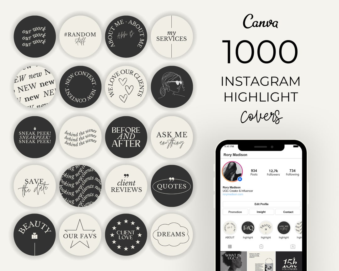 Minimal Instagram Highlight Covers, Neutral Story Instagram Highlight ...