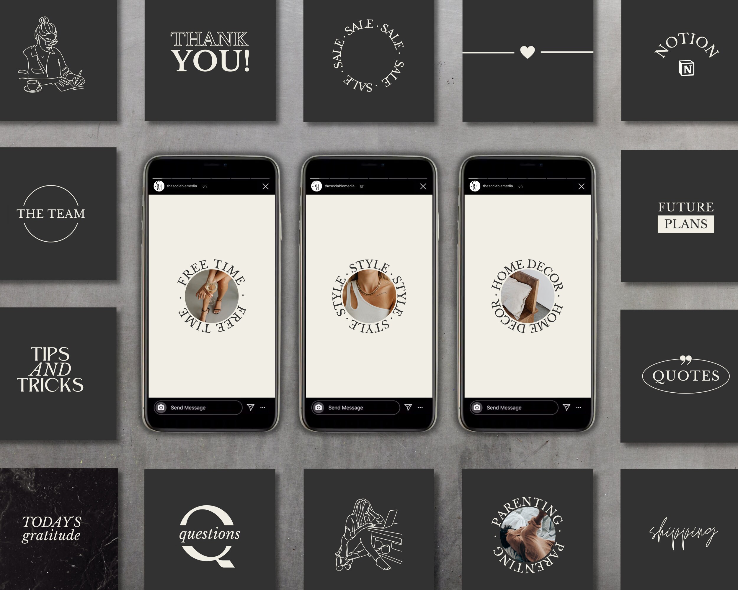 Minimal Instagram Highlight Covers Instagram Post Template Pink ...