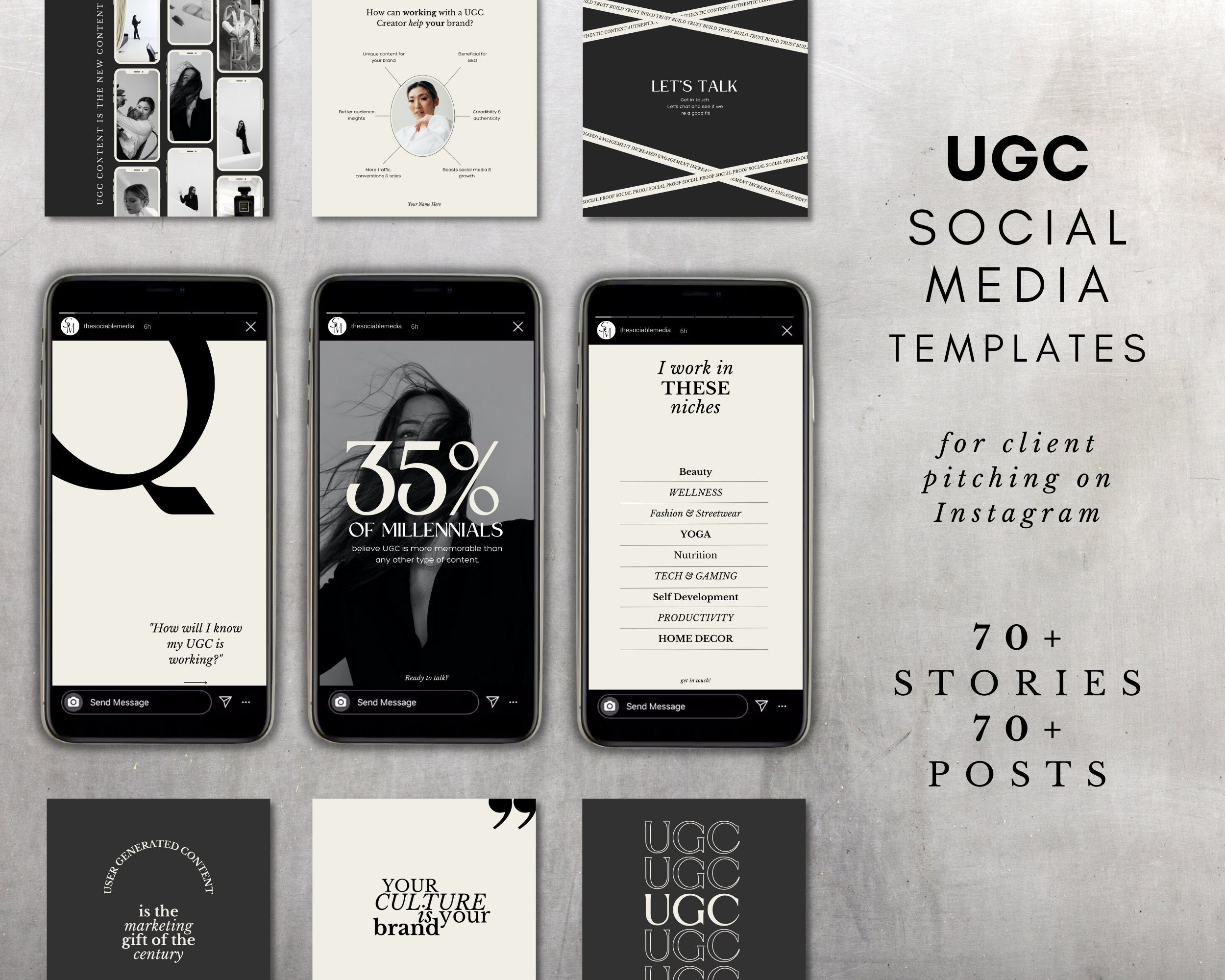 Social Media Templates for UGC Creators and Influencer | Instagram ...