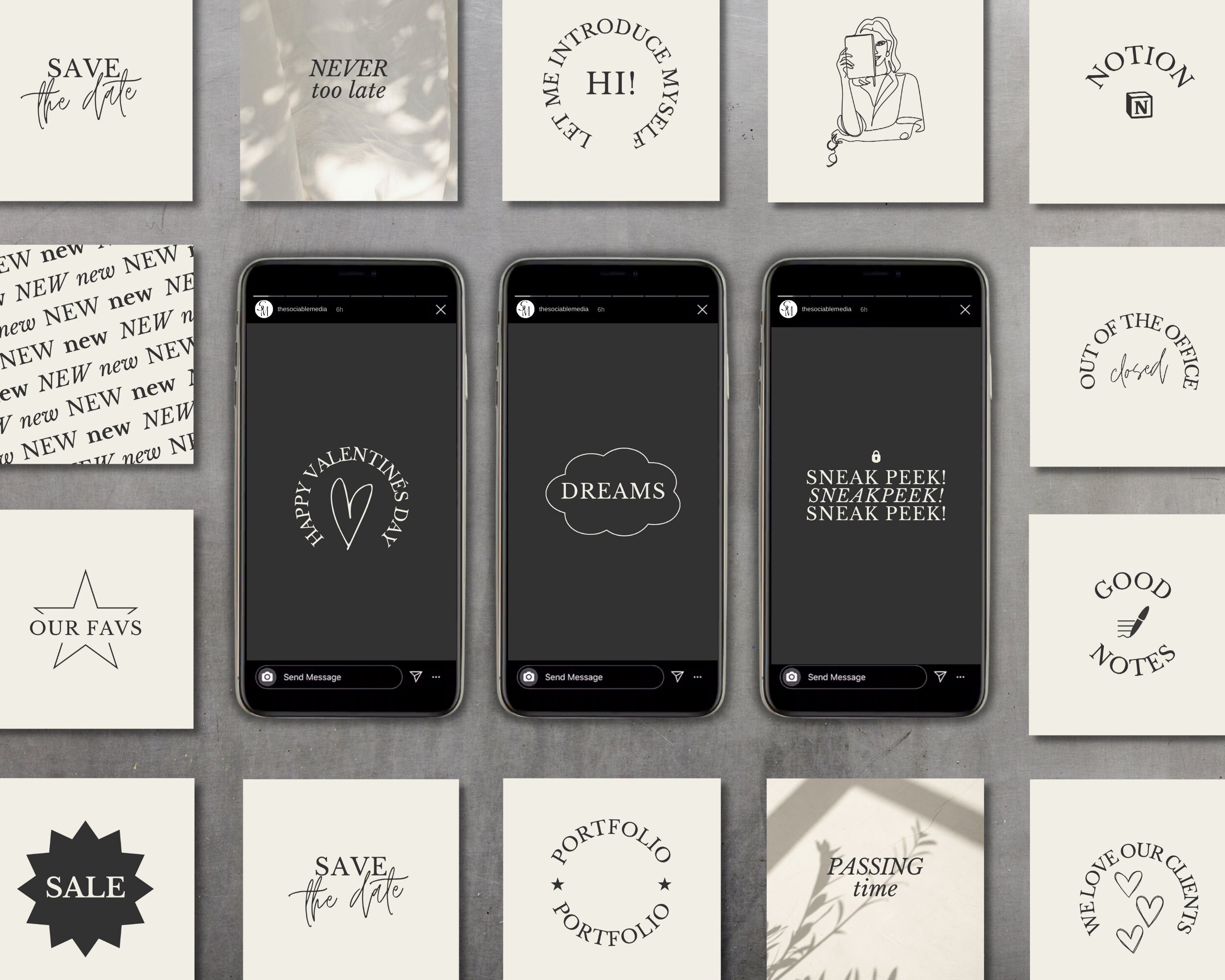 Minimal Instagram Highlight Covers Instagram Post Template Pink ...