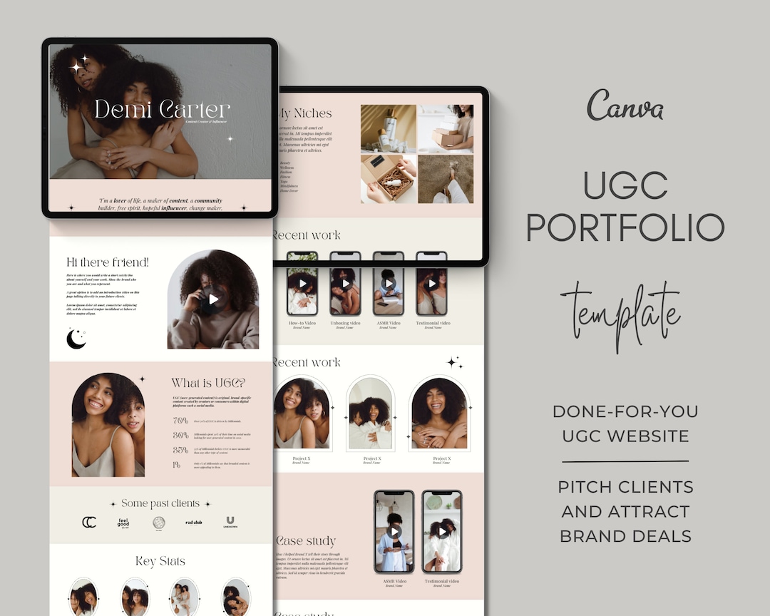 UGC Portfolio Website, UGC Media Kit, Influencer Portfolio, Ugc Website ...