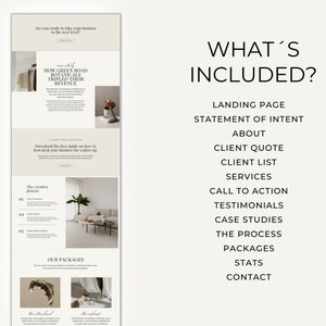 Minimal Canva Website Template, Beige Aesthetic Business Website for ...