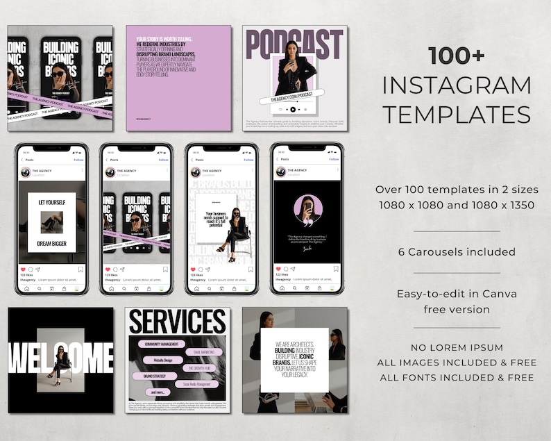 Instagram Templates Social Media Marketing Agency Templates Service ...