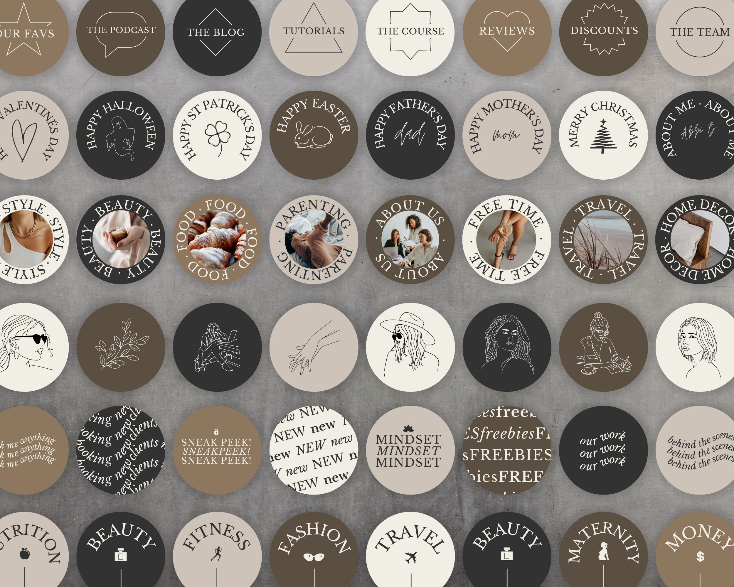 Minimal Instagram Highlight Covers Instagram Post Template Pink ...