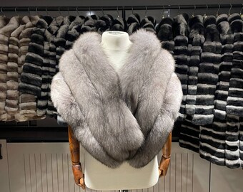 Original Fox Fur Shawls/quality Fox/ladies Luxury Shawls/ultra Luxury ...