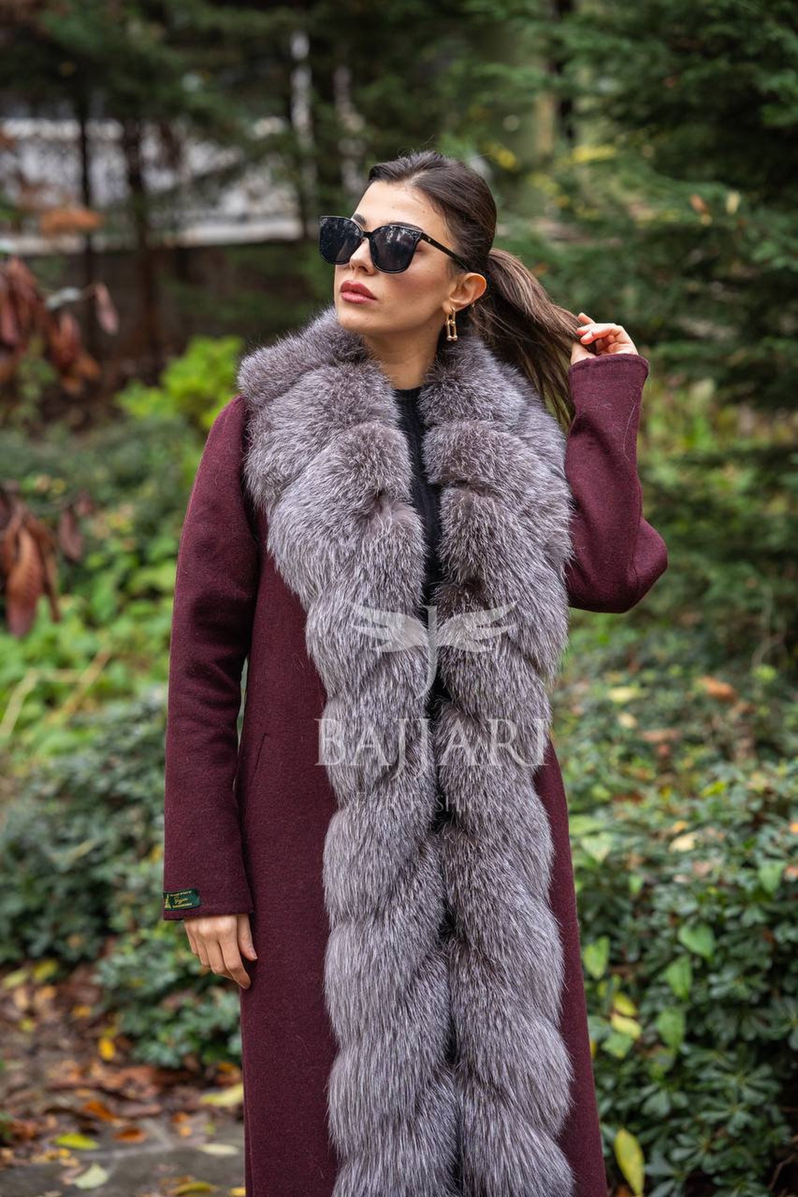 Alpaca Fox Jacket Real Fox Fur,fox Frost Jacket, Women Jacket, Luxury ...