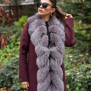 Alpaca Fox Jacket Real Fox Fur,fox Frost Jacket, Women Jacket, Luxury ...