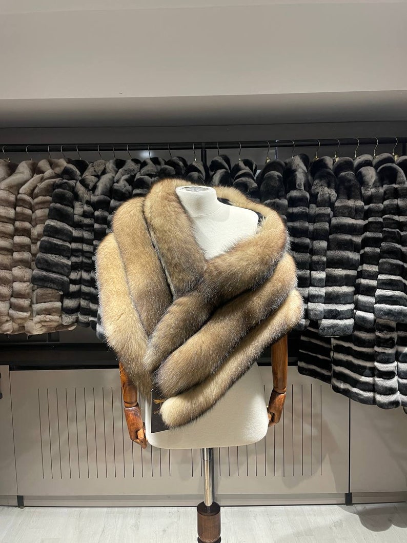 Original Fox Fur Shawls/quality Fox/ladies Luxury Shawls/ultra Luxury ...