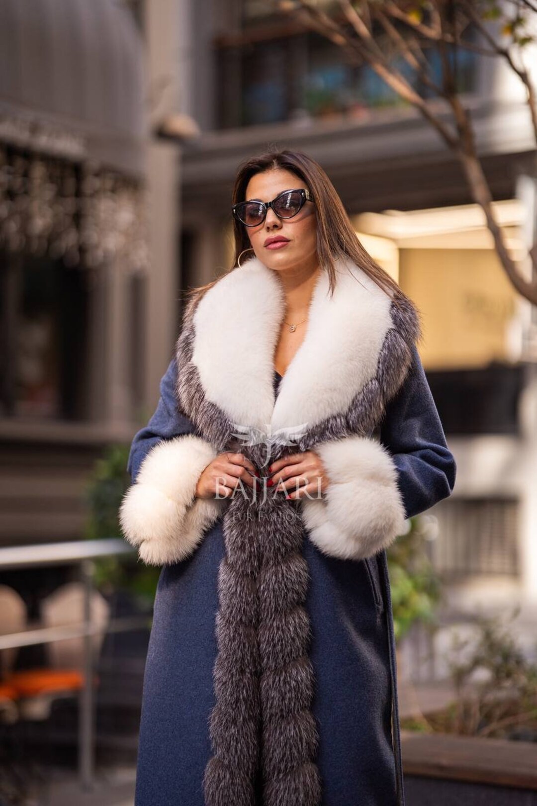 Fox Fur Coat/fox Frost Coat/lux Fur/lux Fabric/outerwear/quality Best ...