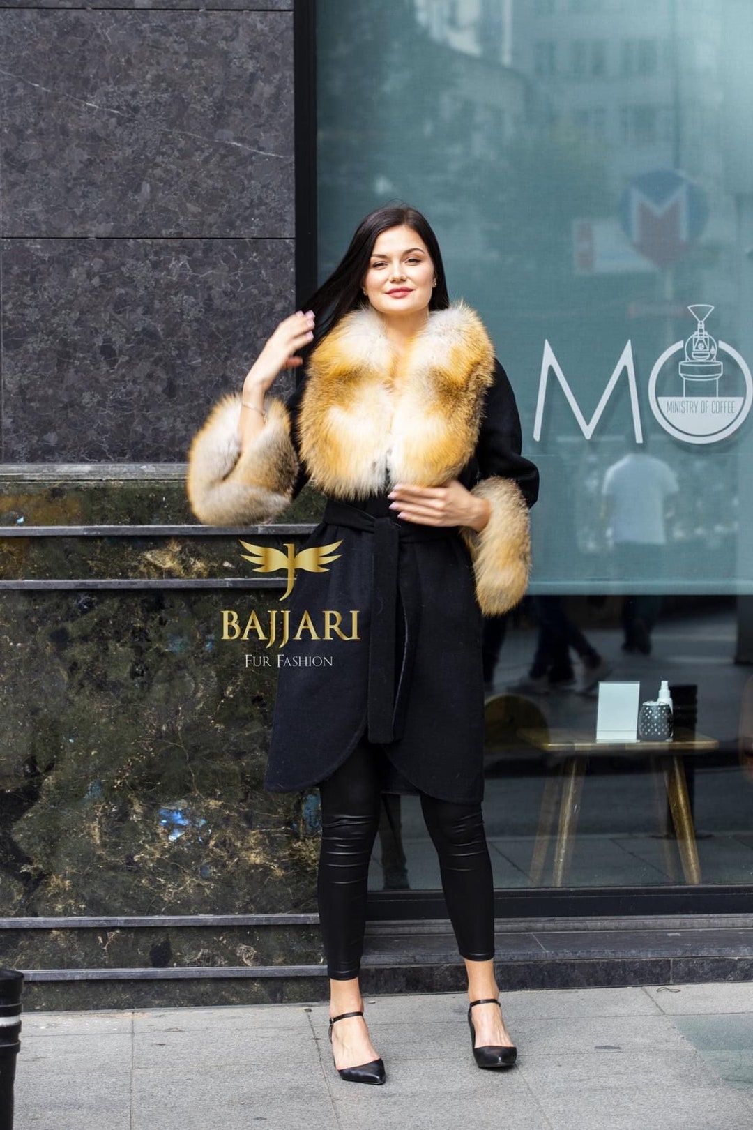 Original Alpaca Lama Fabric / Real Frost Fox Fur / Jackets & Coats ...