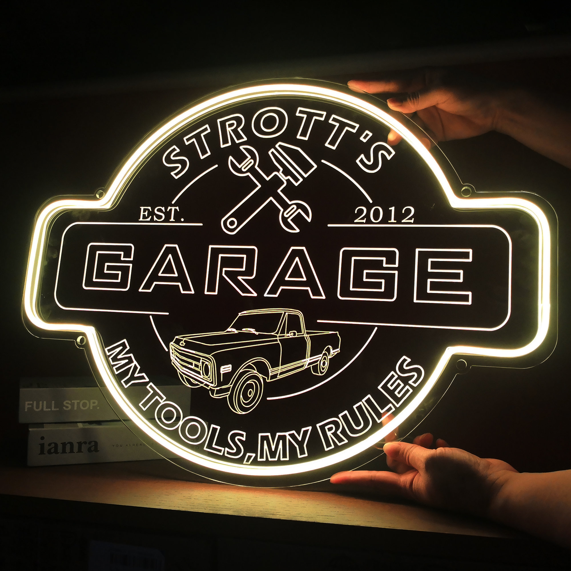 Garage Signcustom Neon Garage Signs, Personalized Light up Garage Signs ...