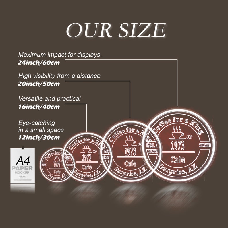 Custom Name Coffee Bar Neon Sign, Personalized Cafe Wall Décor Neon ...