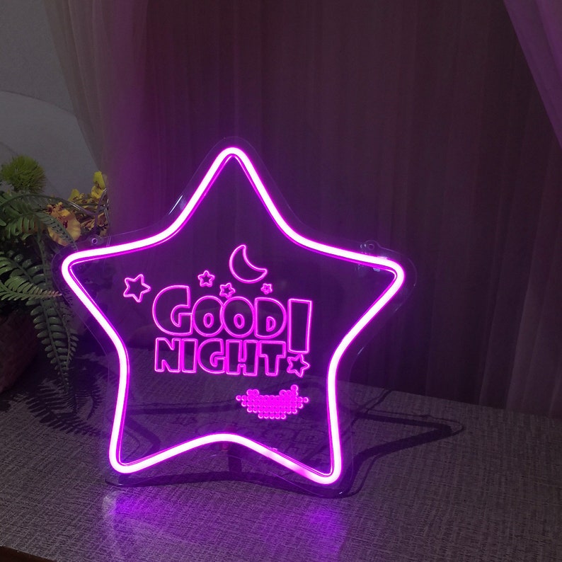 Star Good Night Neon Sign, Neon Sweet Dreams LED Light up Sign for ...