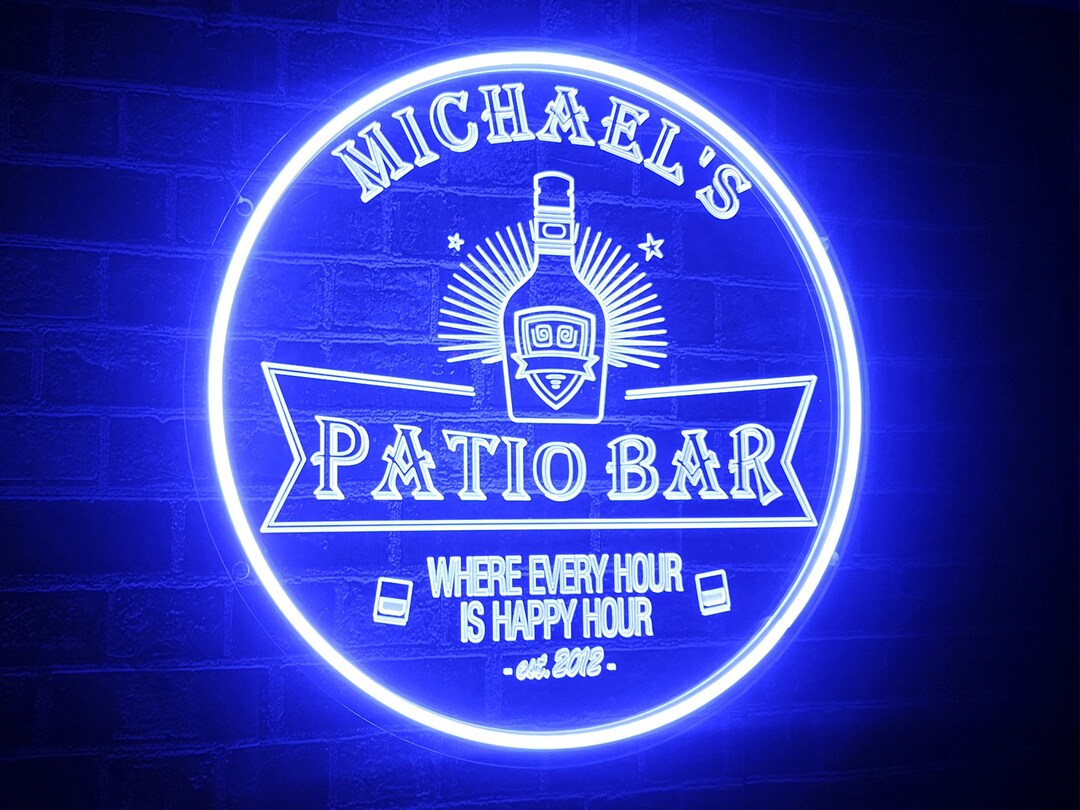 Custom Whiskey Bar Neon Sign, Personalized Whiskey Bar Light up Sign ...