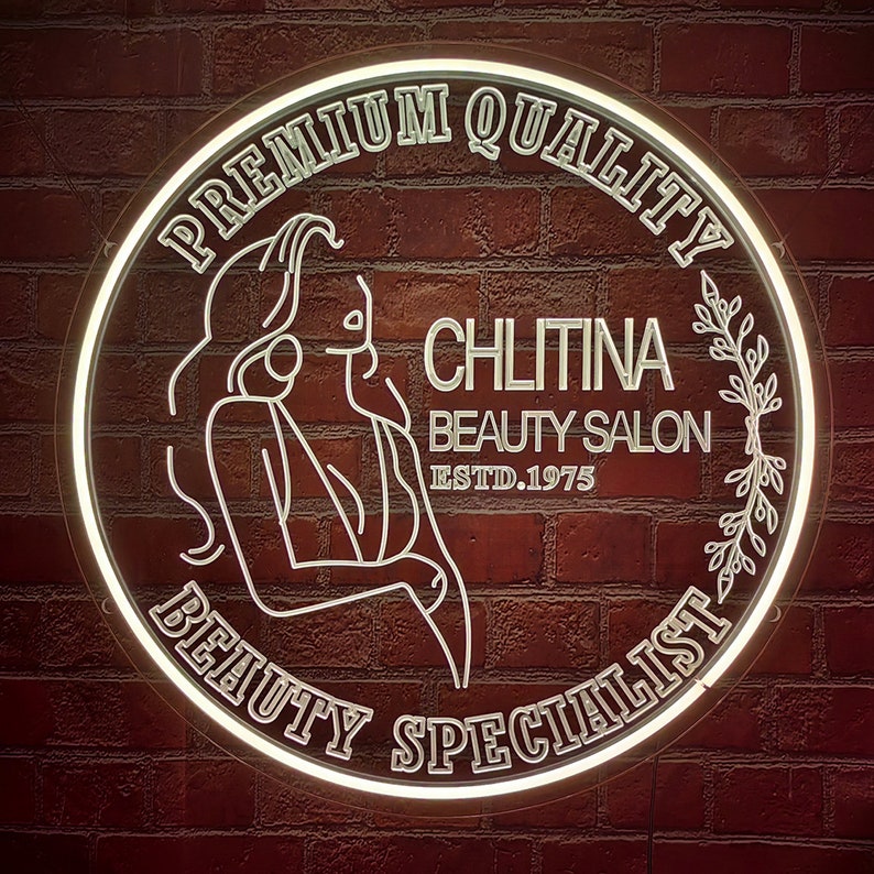 Custom Beauty Salon Neon Sign, Personalized Beauty Spa LED Light up ...