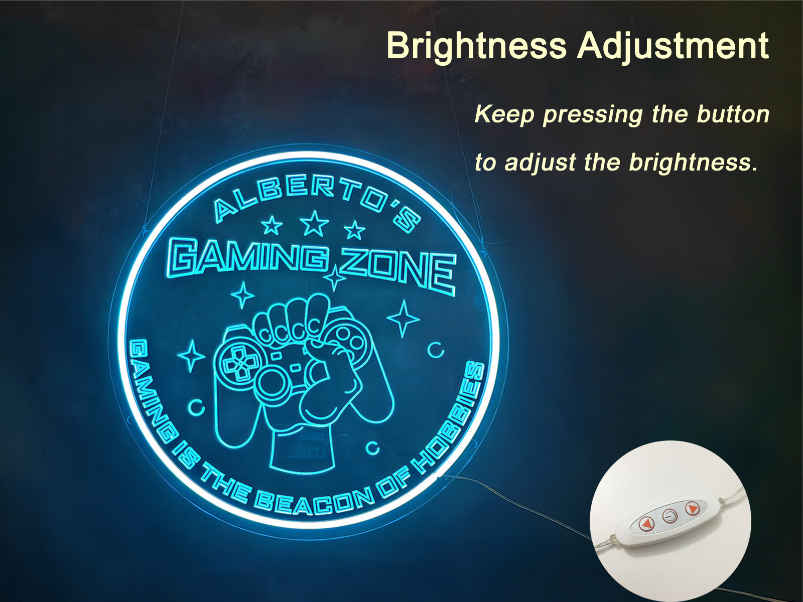 Personalized Neon Gaming Room Sign,wall Decor Custom Game Room LED Neon ...