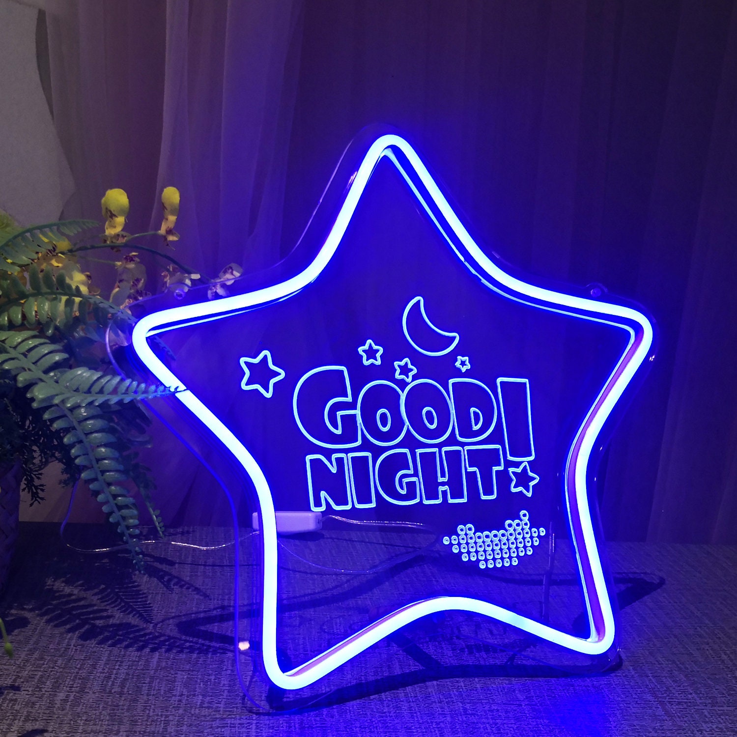 Star Good Night Neon Sign, Neon Sweet Dreams LED Light up Sign for ...