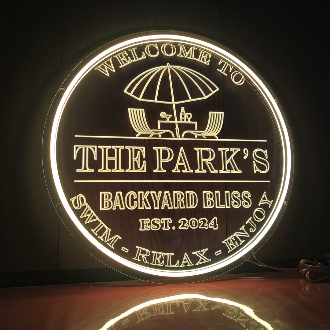 Custom Pool Bar Neon Sign, Poolside Pub Bar Light up Sign,tiki Bar LED ...