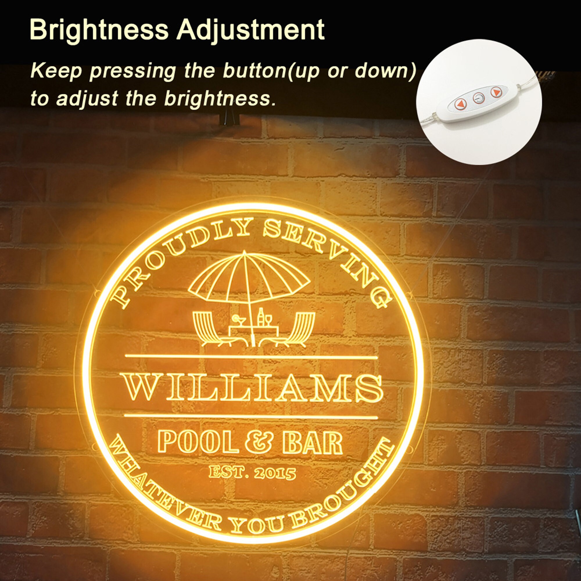 NOXTROND Custom Pool Bar Neon Sign Personalized Poolside Pub - Etsy