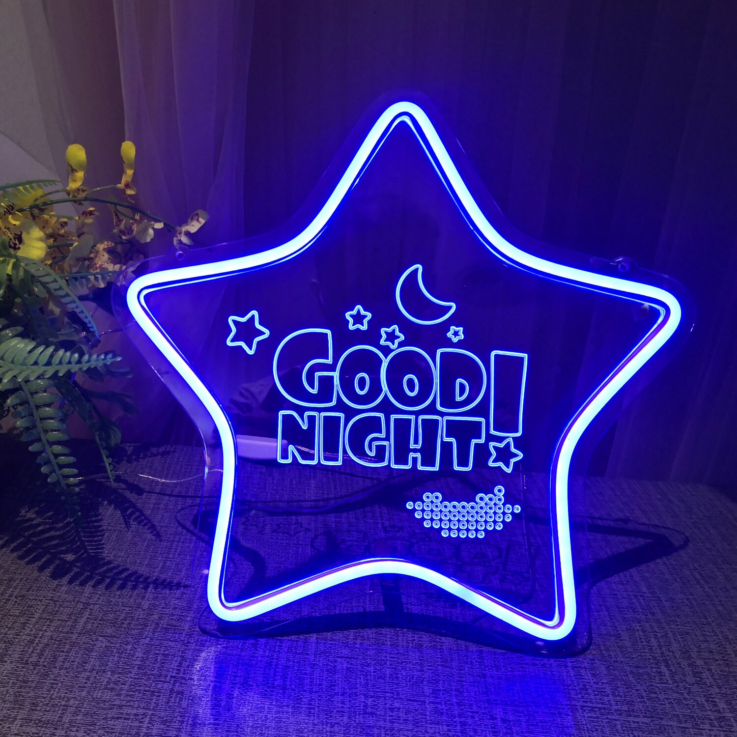 Star Good Night Neon Sign, Neon Sweet Dreams LED Light up Sign for ...