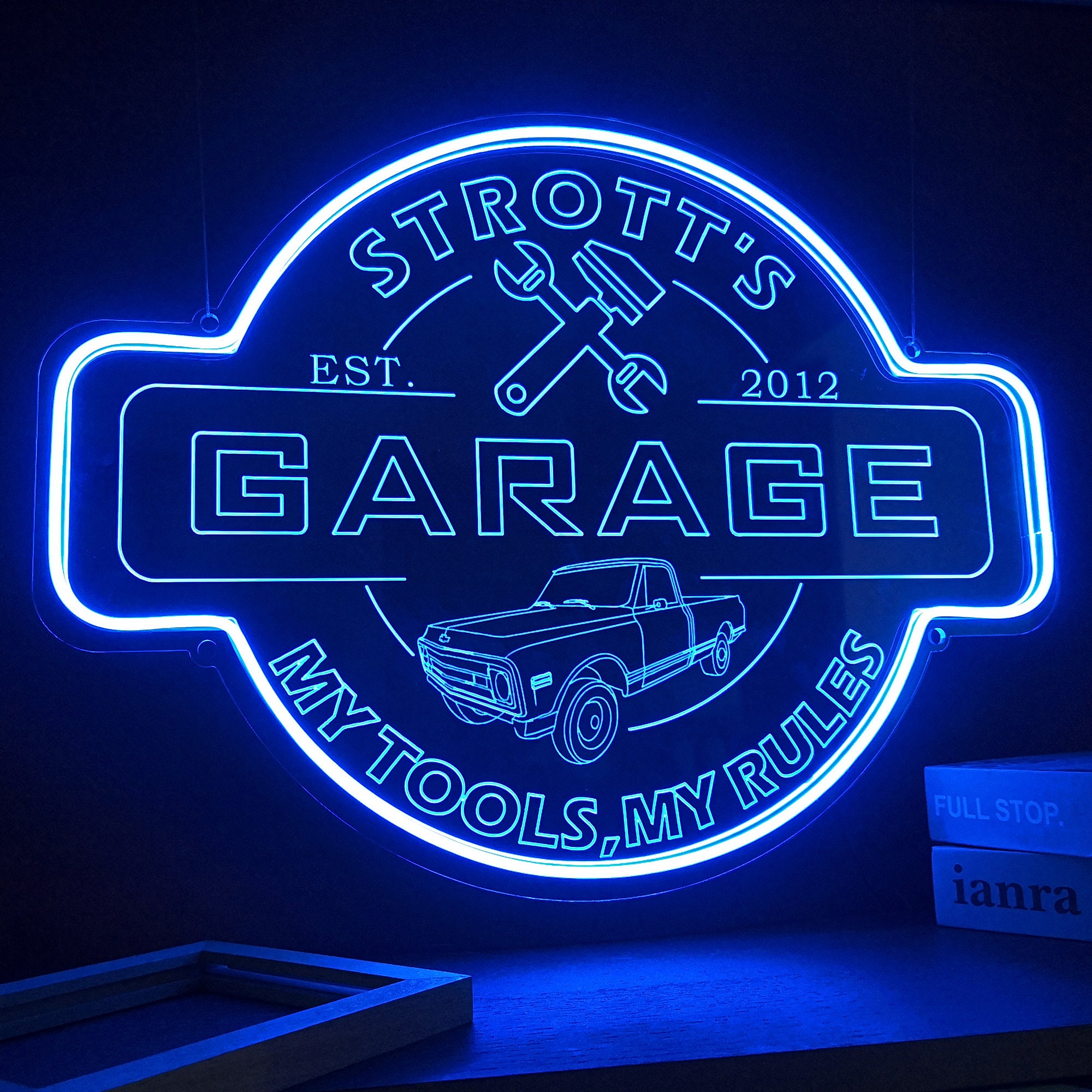 Garage Signcustom Neon Garage Signs, Personalized Light up Garage Signs ...