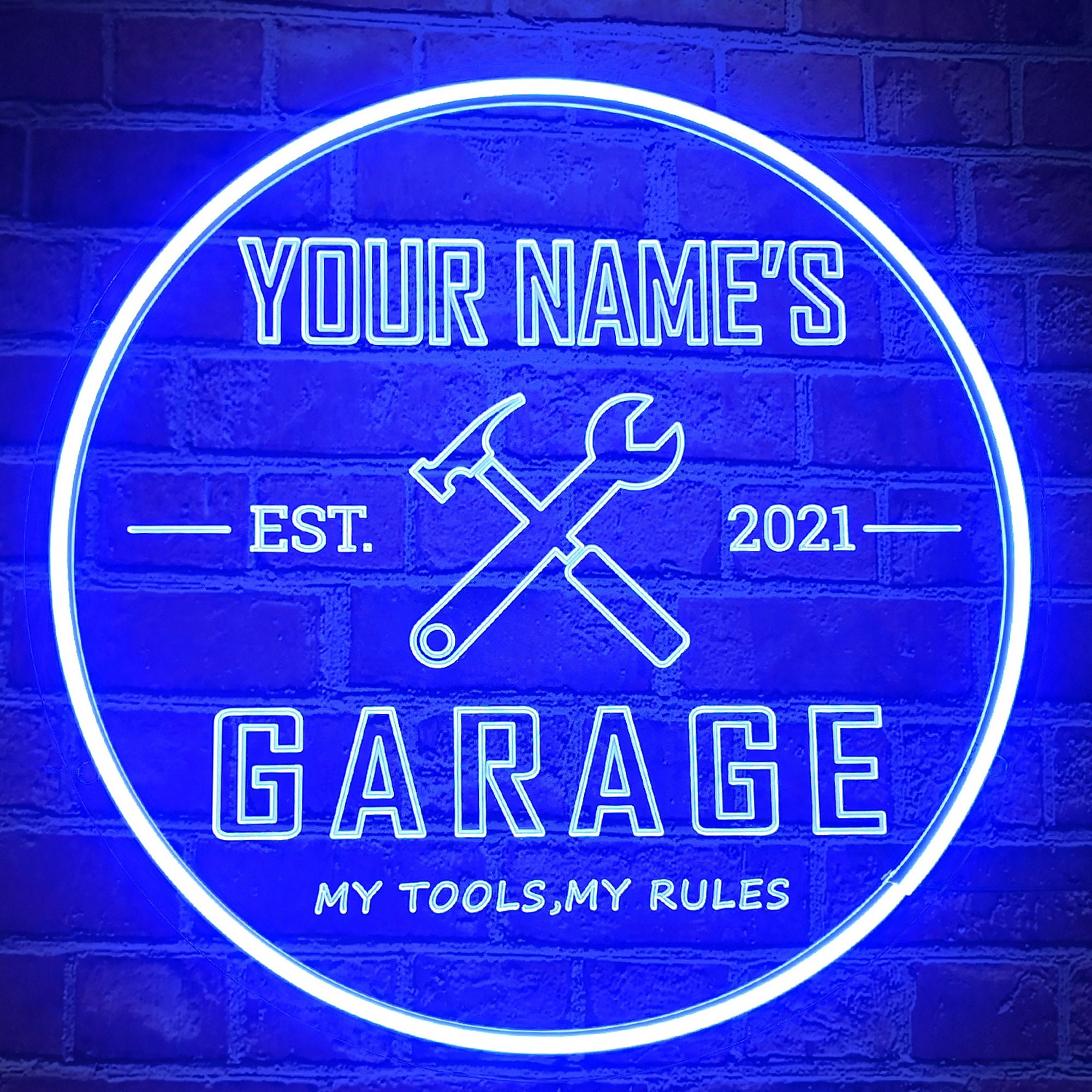 Custom Neon Garage Signs, Personalized Light up Garage Signs for Men ...