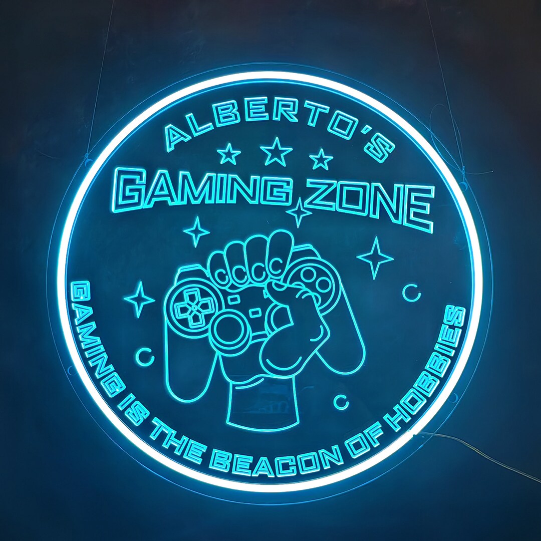 Personalized Neon Gaming Room Sign,wall Decor Custom Game Room LED Neon ...