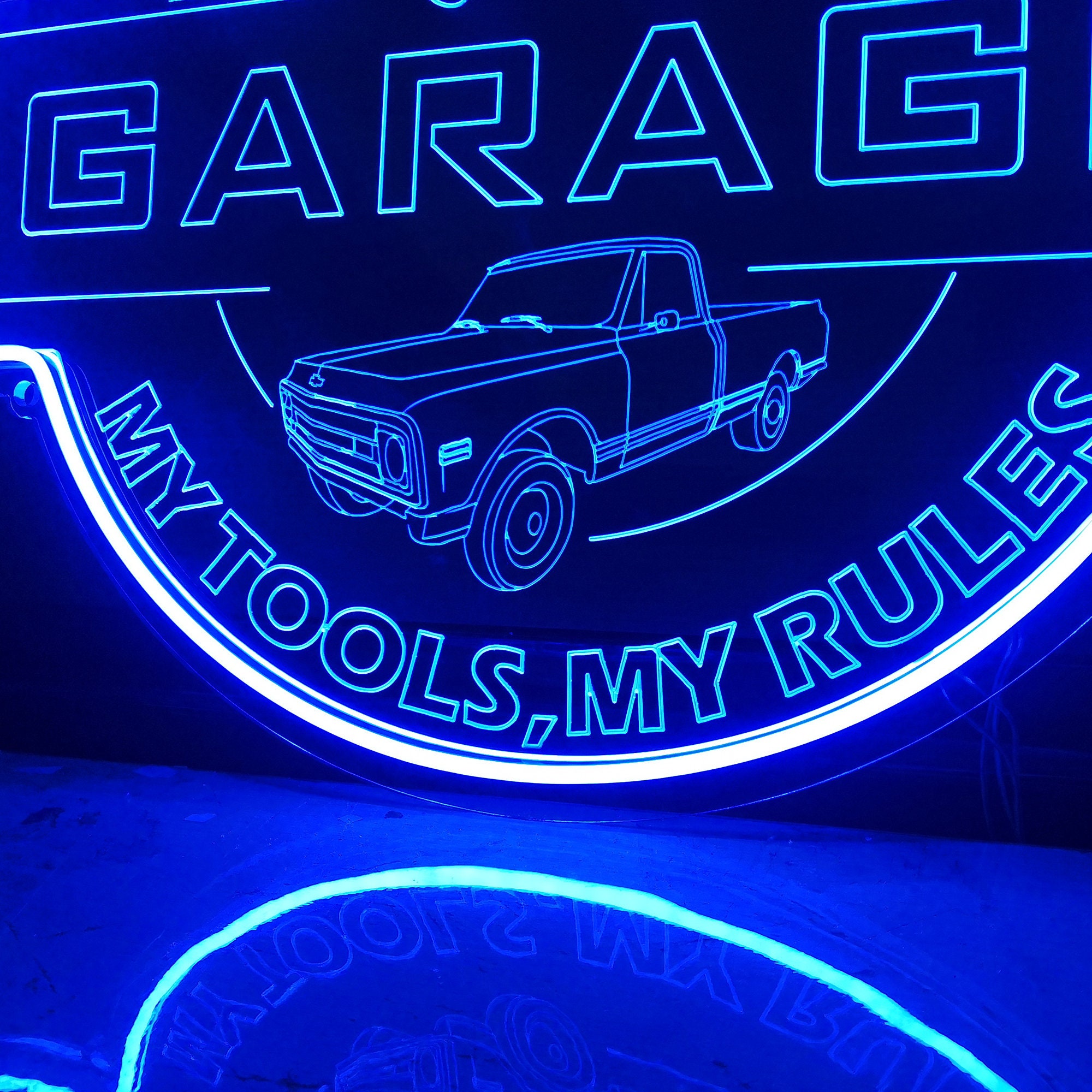 Garage Signcustom Neon Garage Signs, Personalized Light up Garage Signs ...
