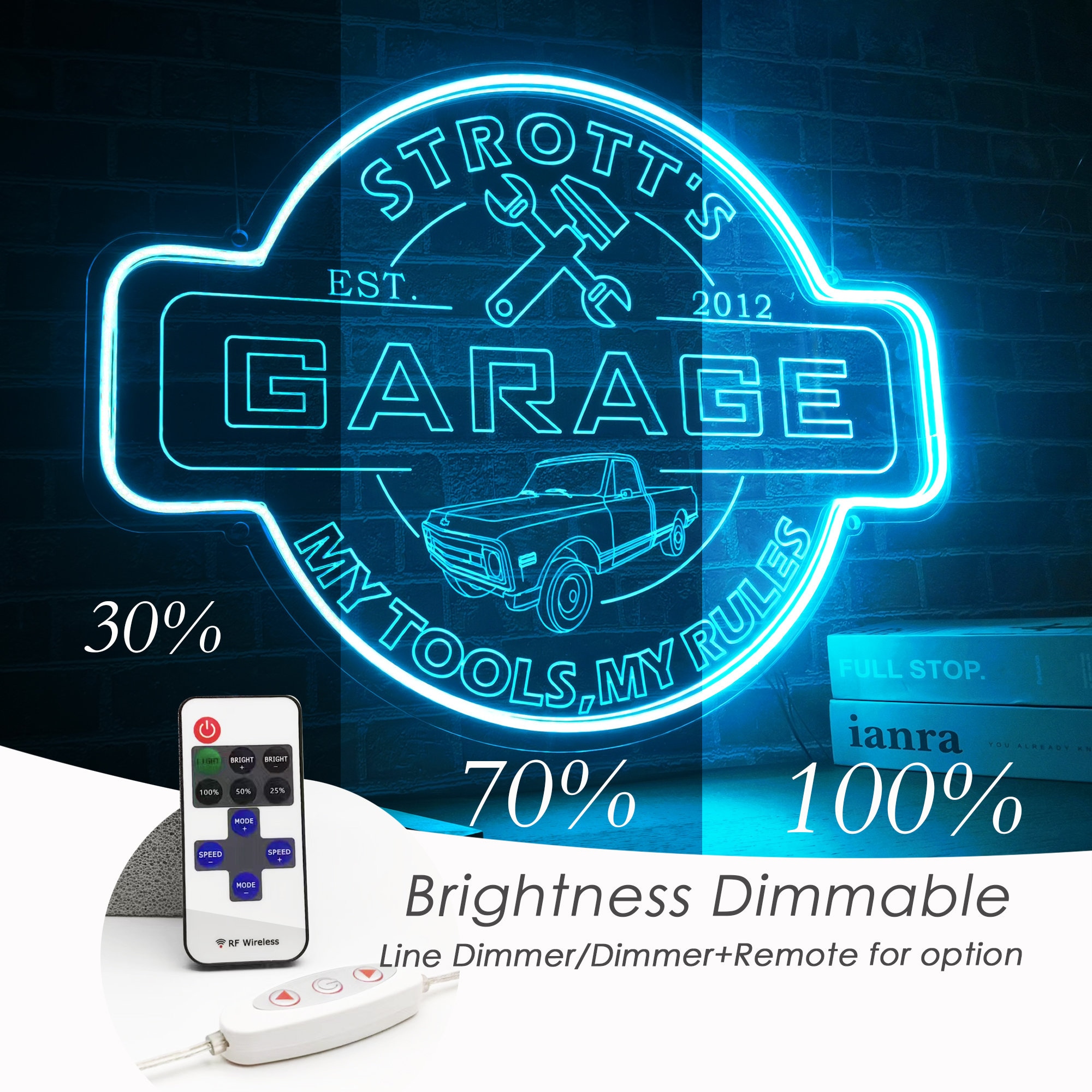 Garage Signcustom Neon Garage Signs, Personalized Light up Garage Signs ...