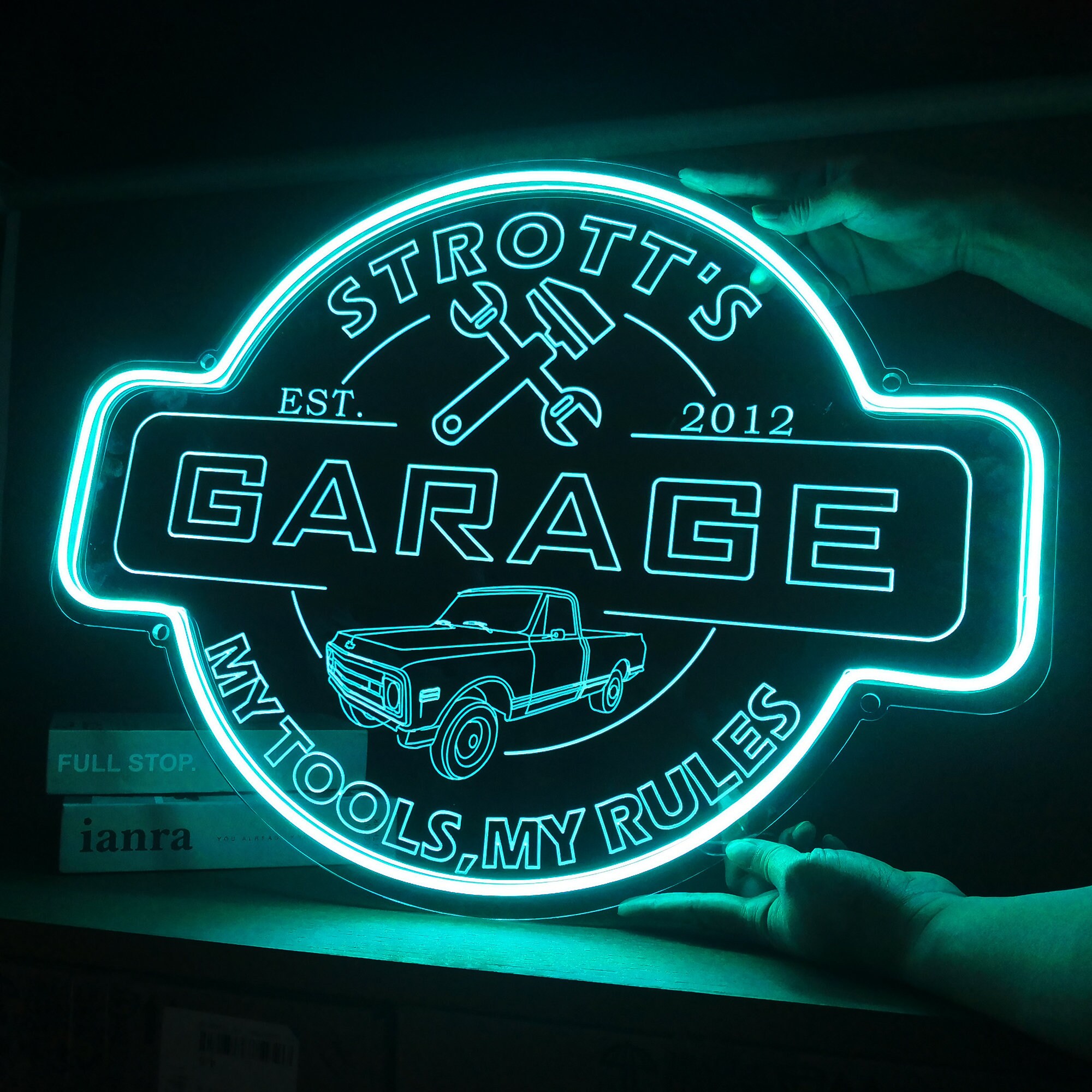 Garage Signcustom Neon Garage Signs, Personalized Light up Garage Signs ...