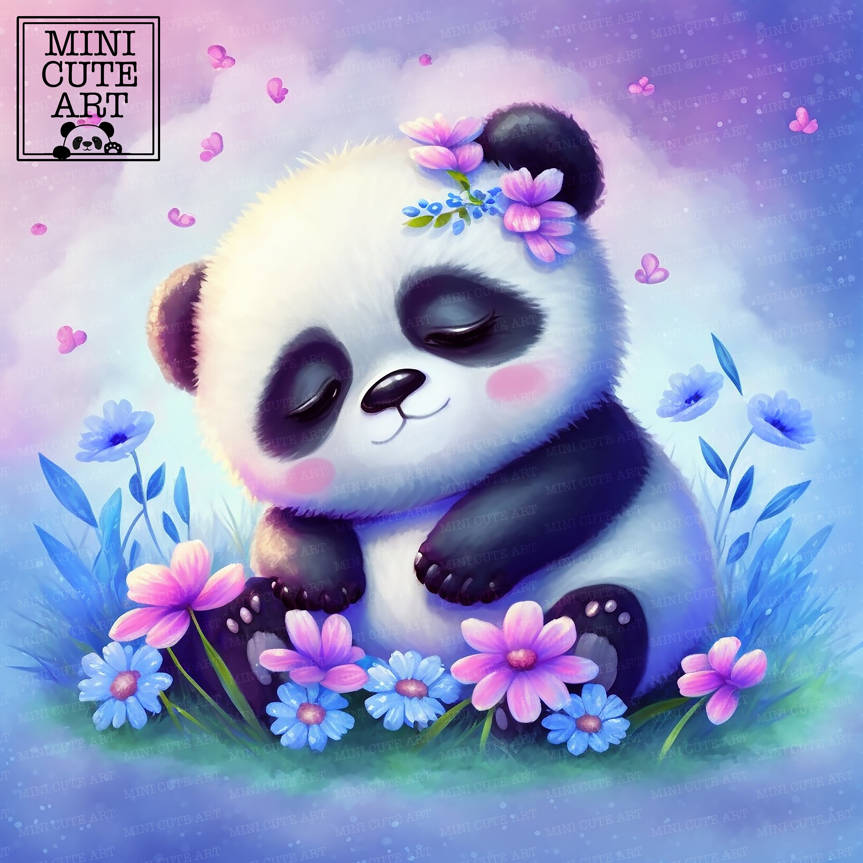 Cute Watercolor Panda