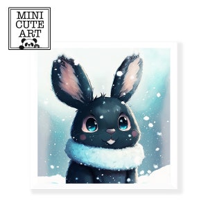 Watercolor Black Rabbit Clip Art , Symbol of the New Year Clip Art ...