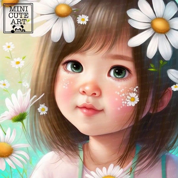 Cute Asian Girl Art - Etsy