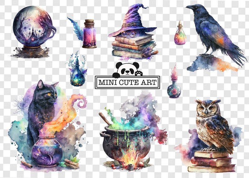 Magic Clip Art Witch Clip Art Png Magic Clip Art Mystical - Etsy UK