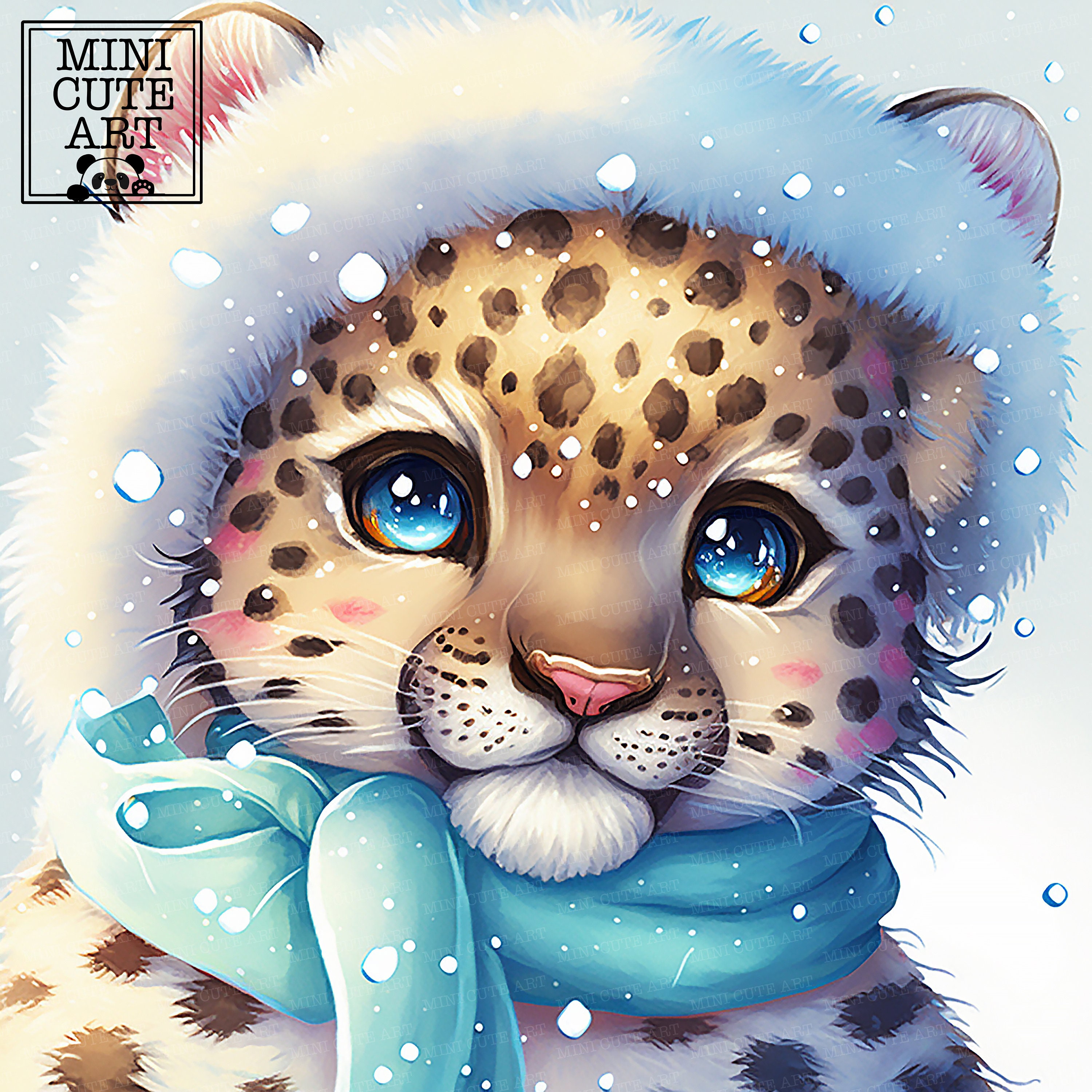 Snow Leopard Anime Drawings