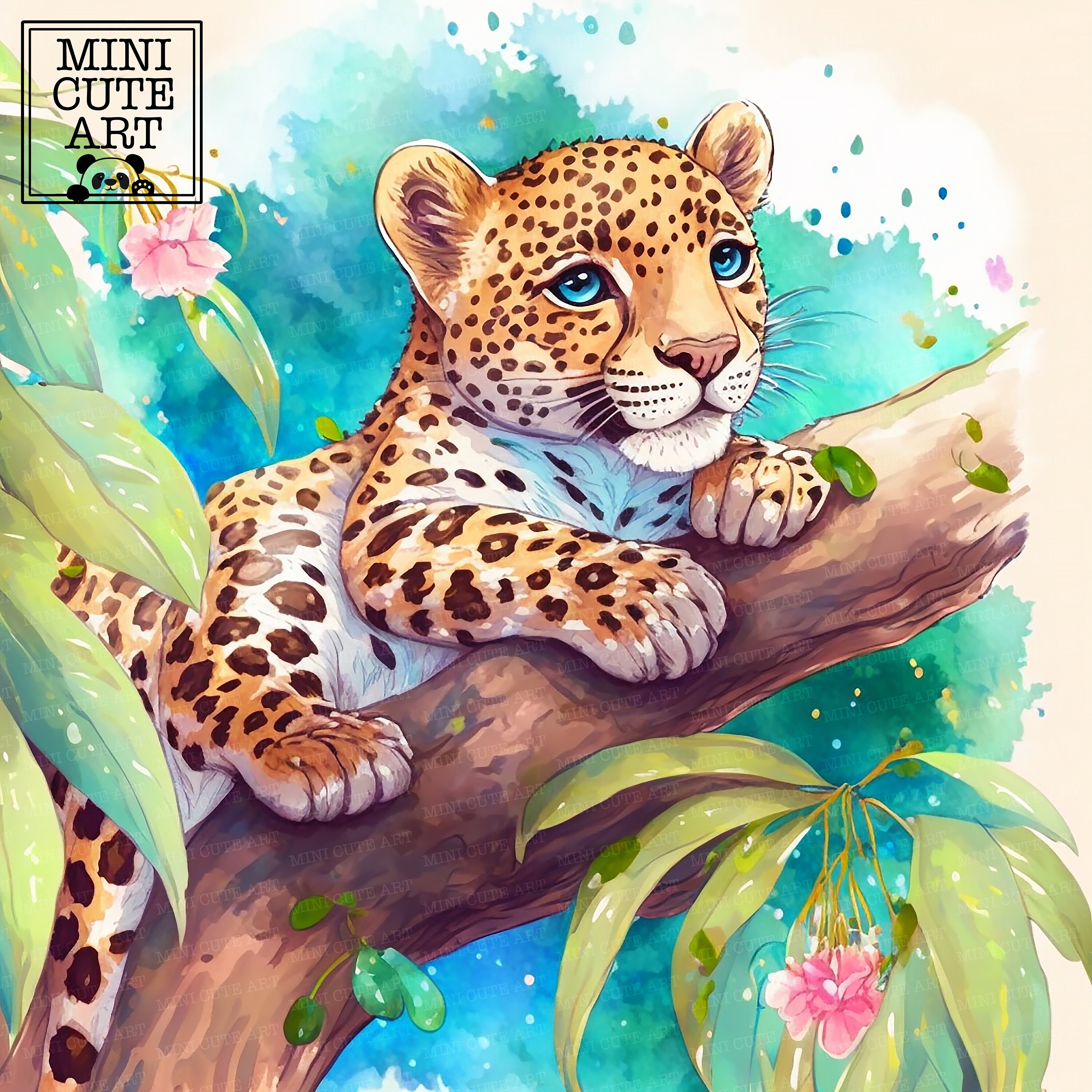 Cute Leopard Drawing