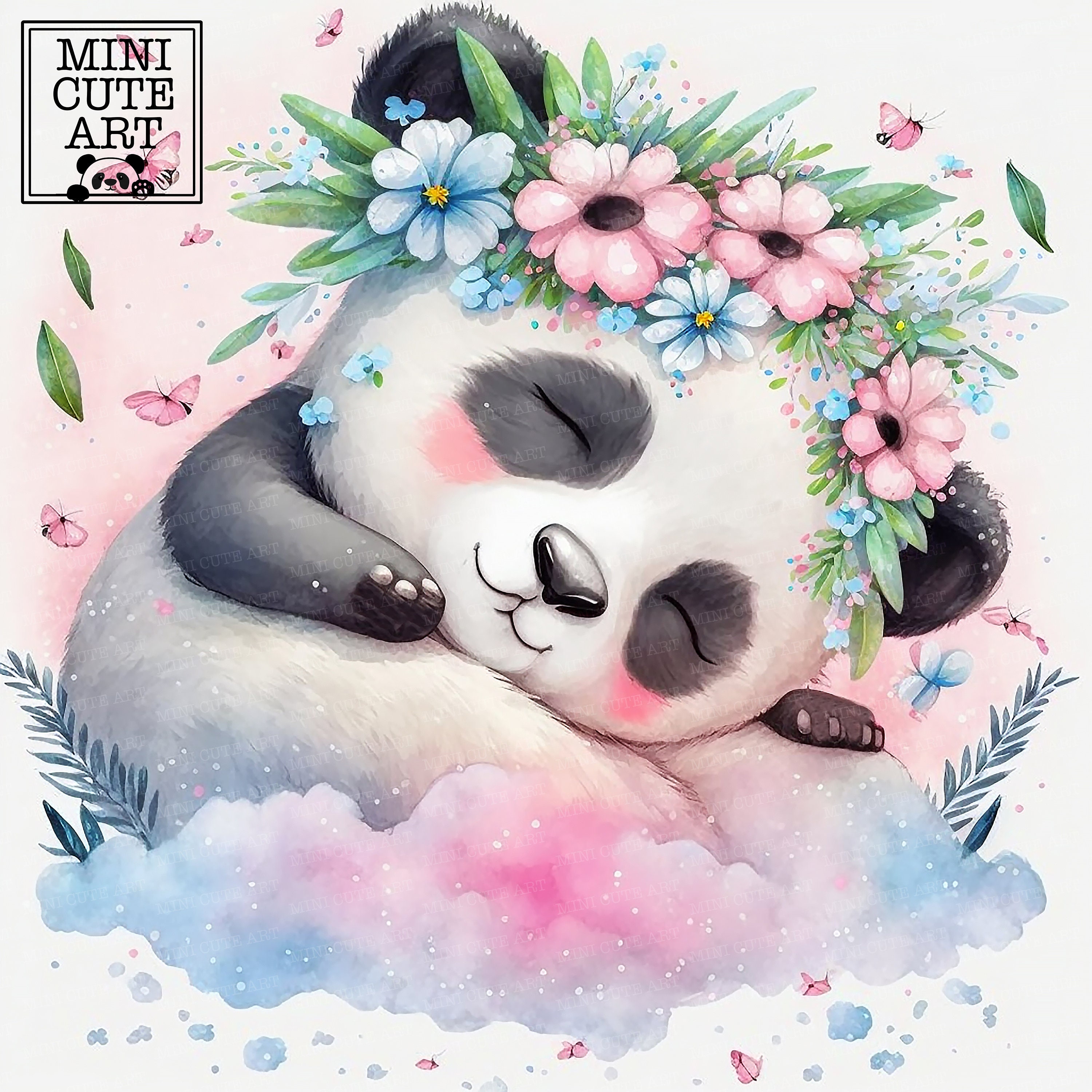 Cute Watercolor Panda