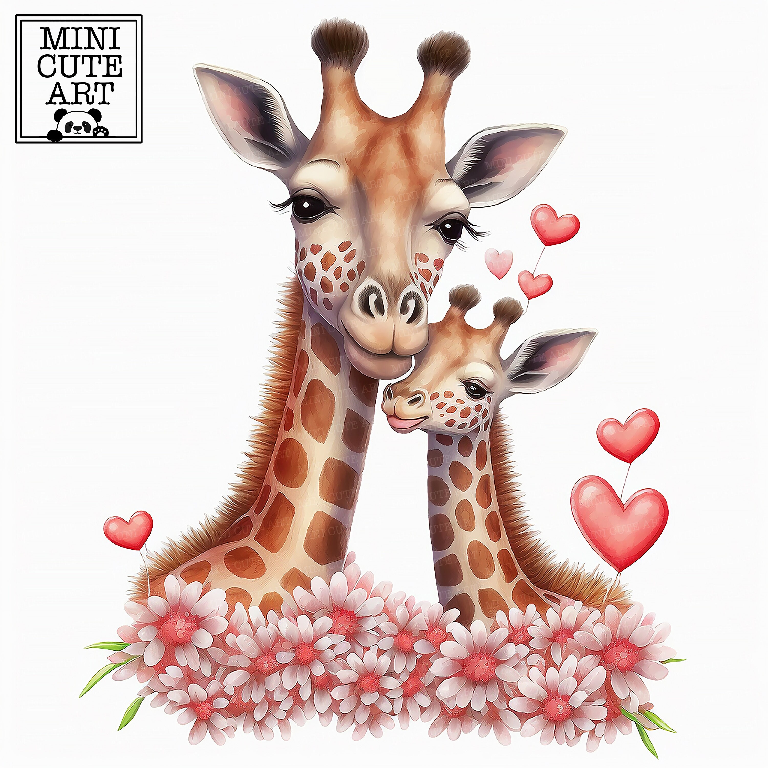 Mom And Baby Giraffe Clip Art